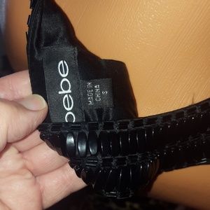 bebe | Tops | Bebe Logo Animal Print T Back Beaded Top S | Poshmark